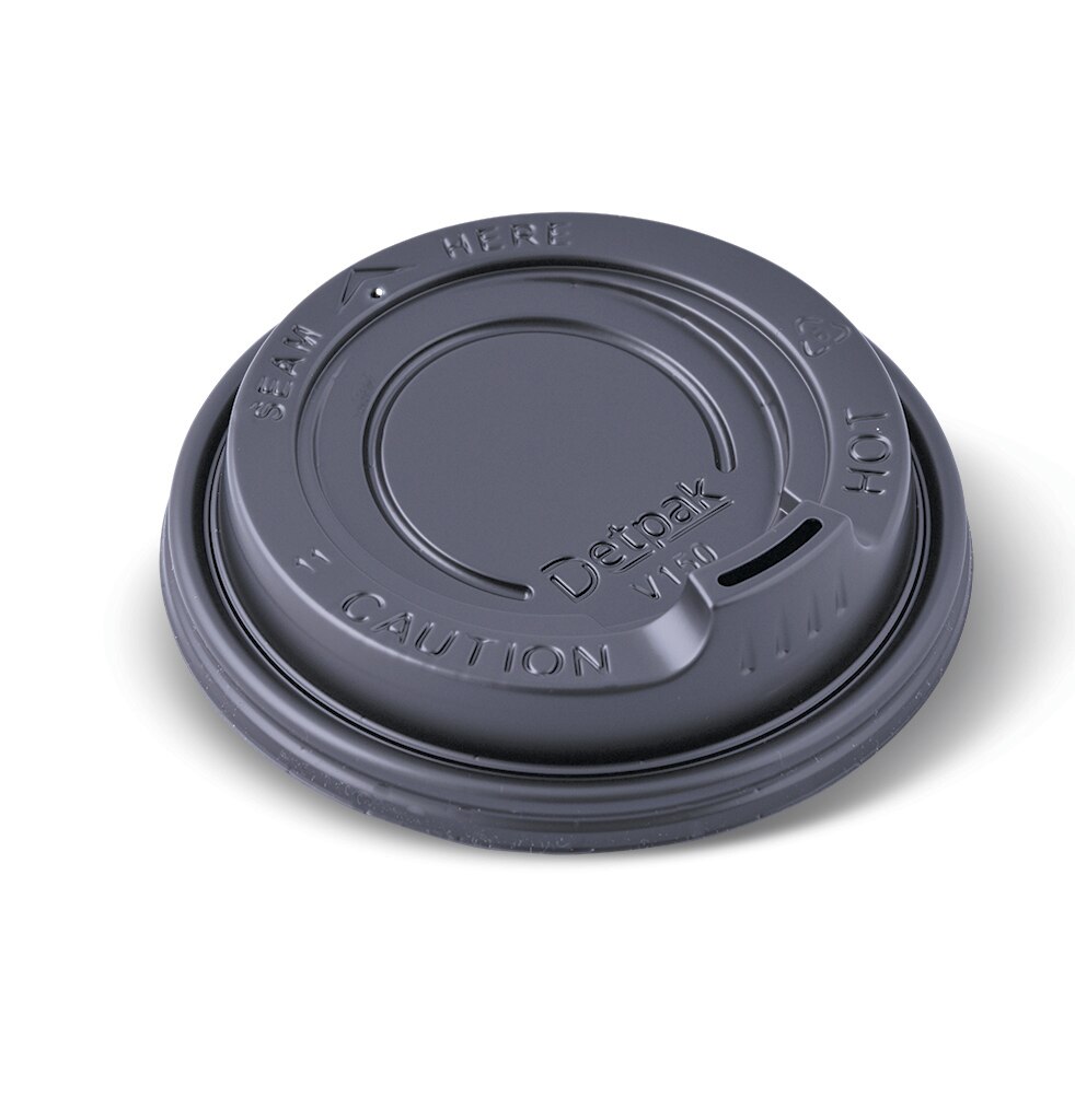 12OZ BLACK DETPAK SPOUT LIDS (1000)(100) V150S0029