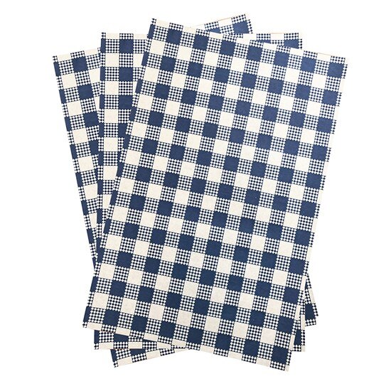 BLUE CHECK PRT GREASEPROOF PAPER 425*330 (800)