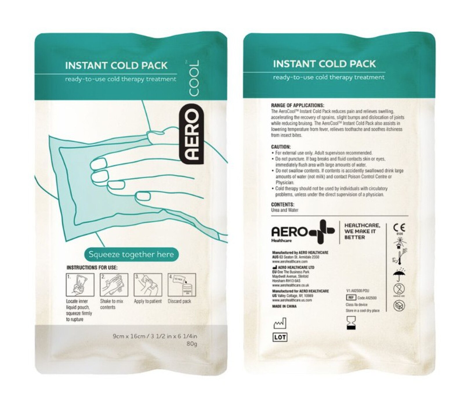 AERO INSTANT ICE/COLD PACK 80G -16X9CM