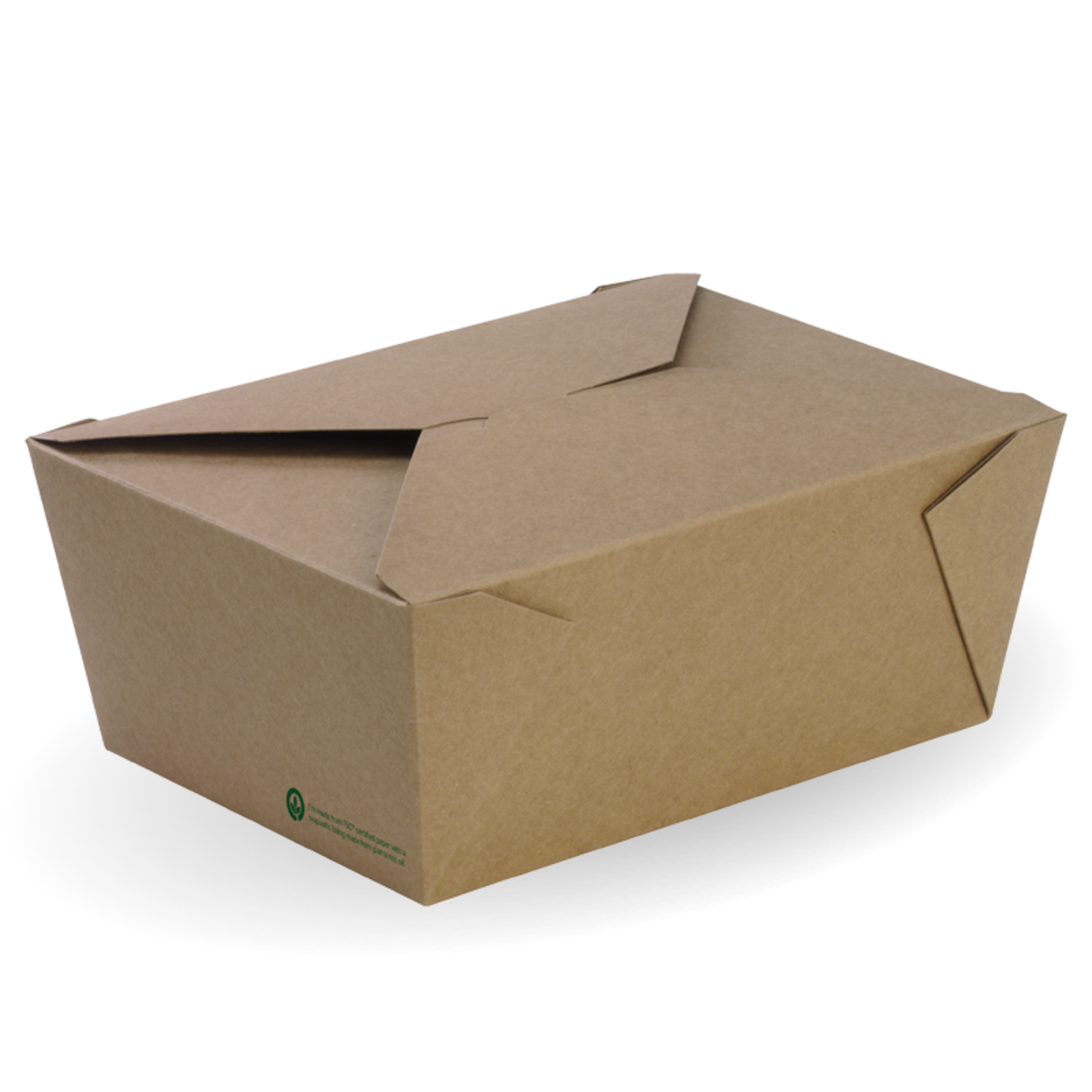 FSC LUNCH BOXES EXTRA LARGE BIOPAK (200) BB-LBXL-4 197X140X90MM