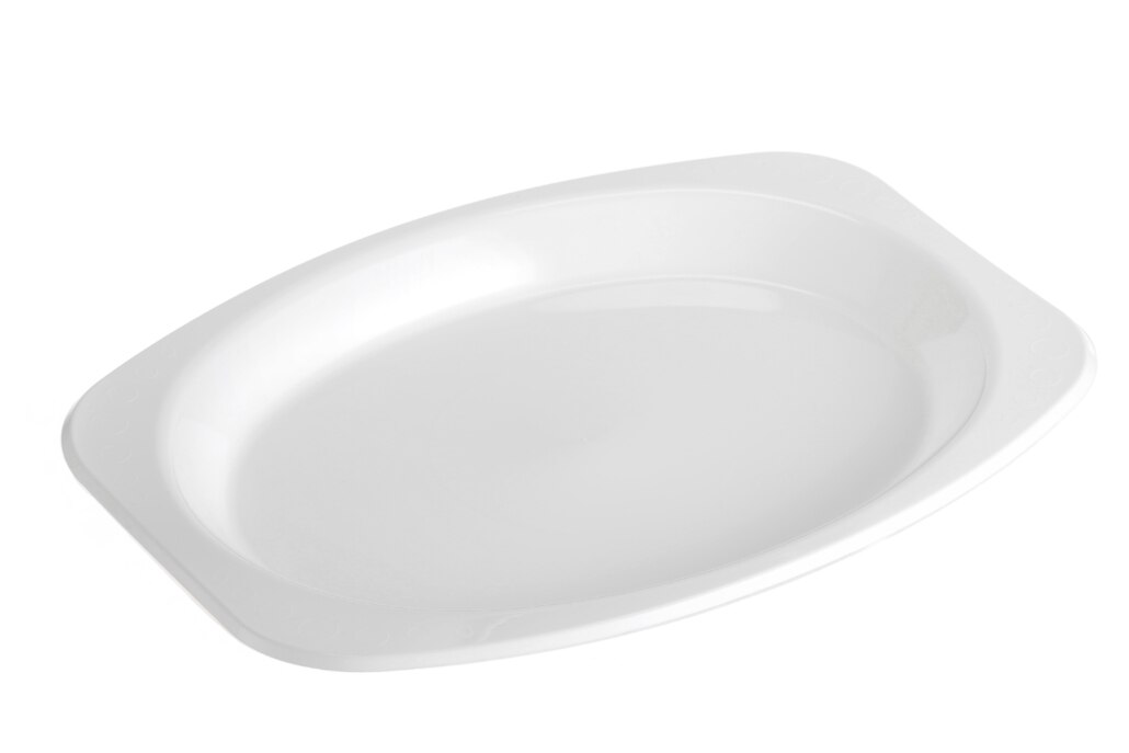 WHITE EXTRA LARGE OVAL PLATE 245X330MM (200) OP245W